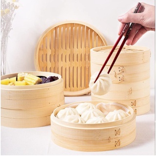 【READY STOCK】Bamboo Steamer Wooden Basket Pengukus Buluh Pengukus Pau ...