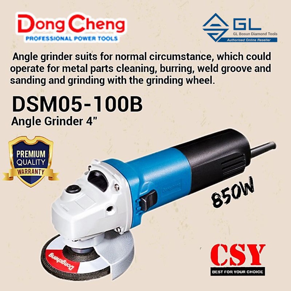 DONG CHENG DSM05-100B 100mm Angle Grinder 850W | Shopee Malaysia