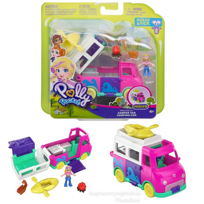 Polly Pocket Hayu Camper Van Camping Car Polly Stick Micro Doll / Polly ...