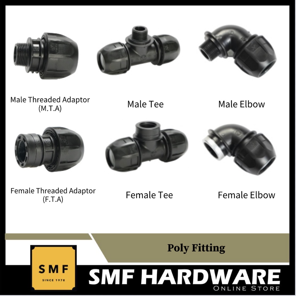 Poly Fitting Poly Pipe Connector MTA/FTA/Male Elbow/Female Elbow/Male ...