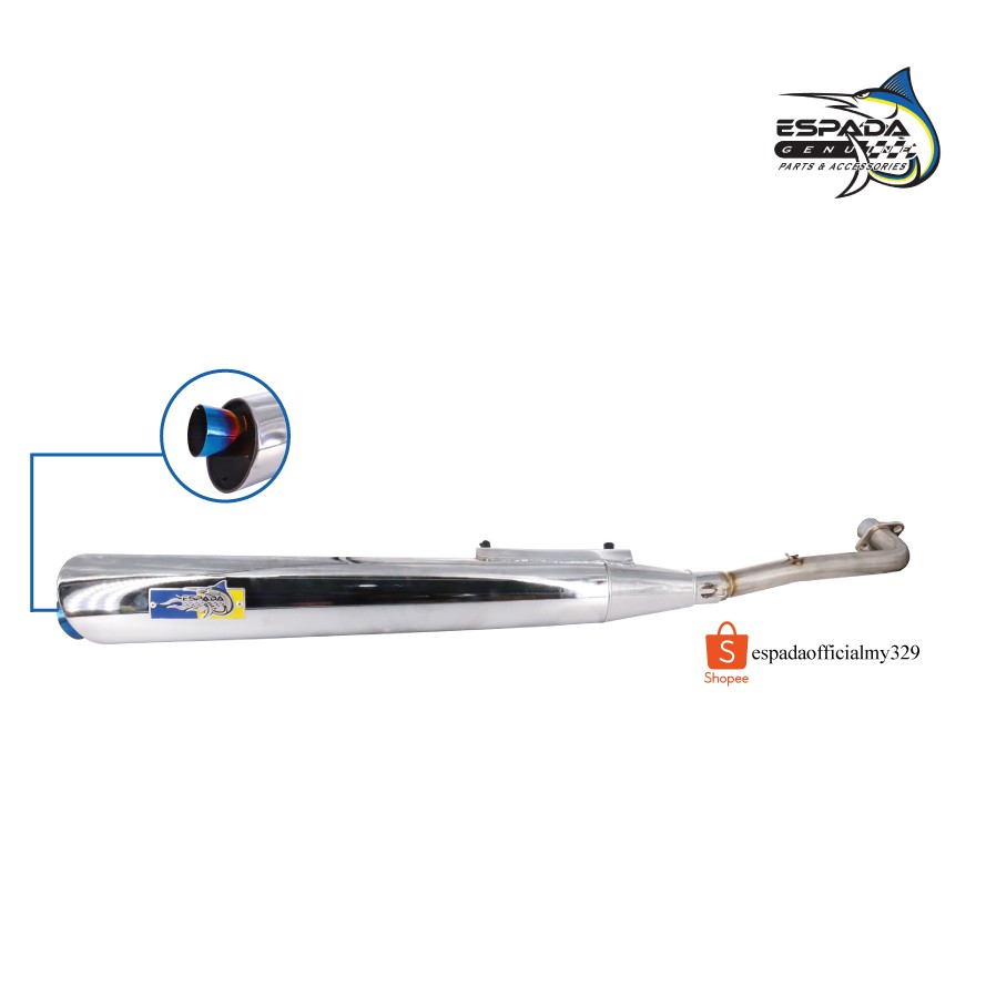 Espada Exhaust Pipe E4 For Ex5 / Kriss - Chrome Titanium (28 mm) | Shopee Malaysia
