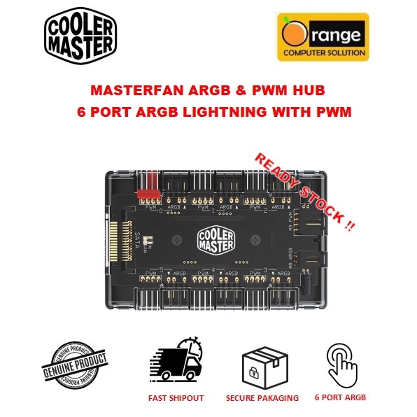 COOLER MASTER MASTERFAN ARGB & PWM HUB MFX-ZHHN-1NNN6-R1 | Shopee Malaysia