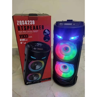 [ZQS4239] Wireless Portable Bluetooth Speaker With Led Light With Mic[4 ...