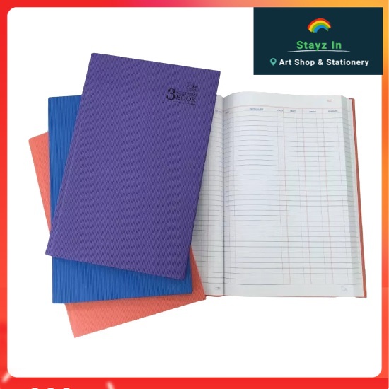 Uni F4 Account Book Keeping 3 Column Hard Cover Buku Lejar Prinsip ...