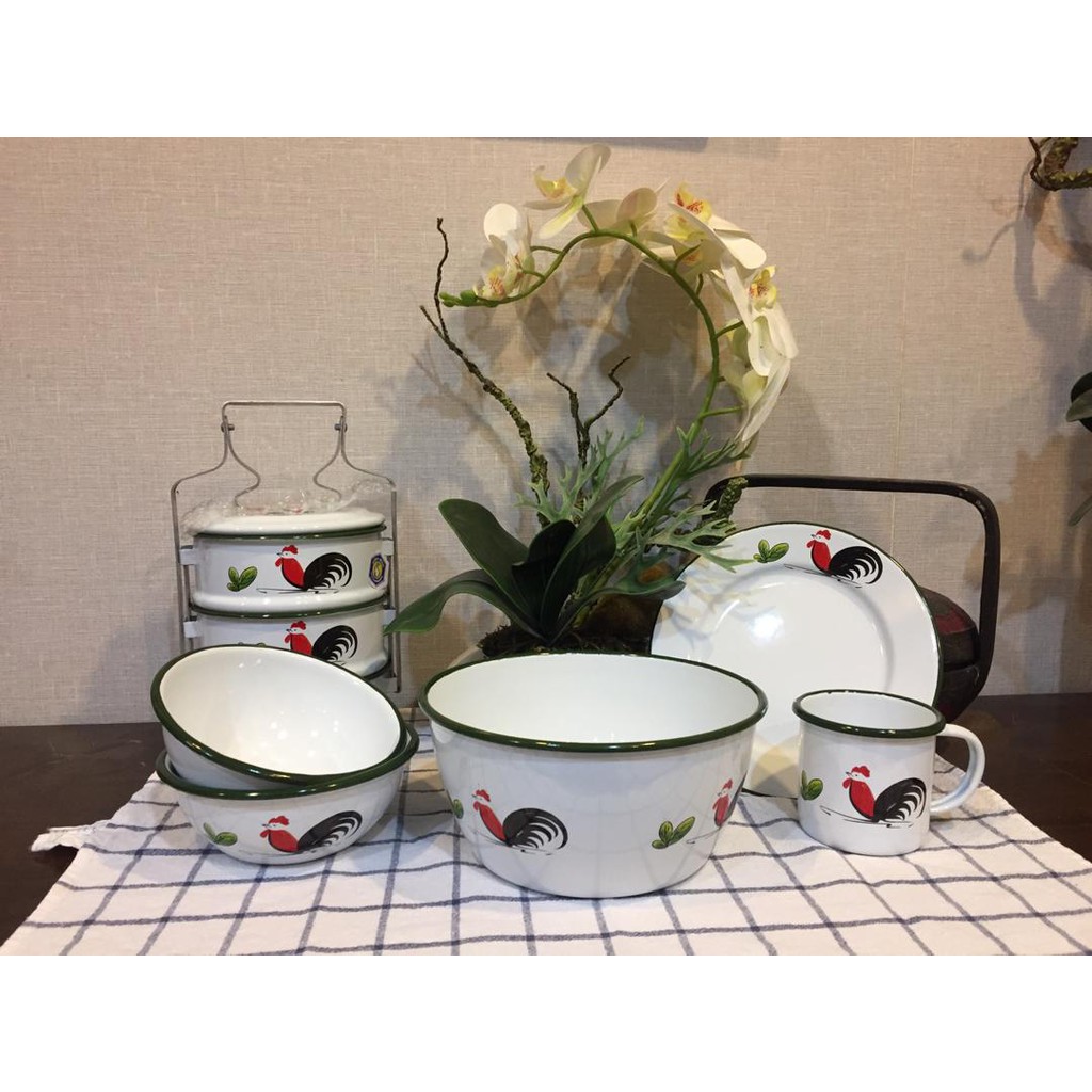 Kai Lampang Enamelware Series Tiffin Pinggan Bowl Ayan | Shopee Malaysia