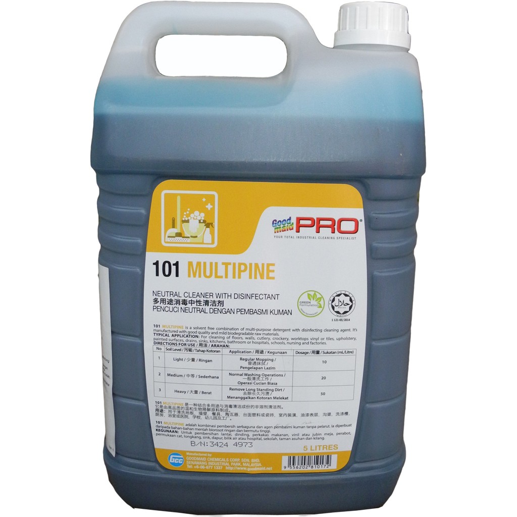 GOODMAID GMP 101 MULTIPINE- 5L Neutral Multi-Cleaner with Disinfectant | Shopee Malaysia