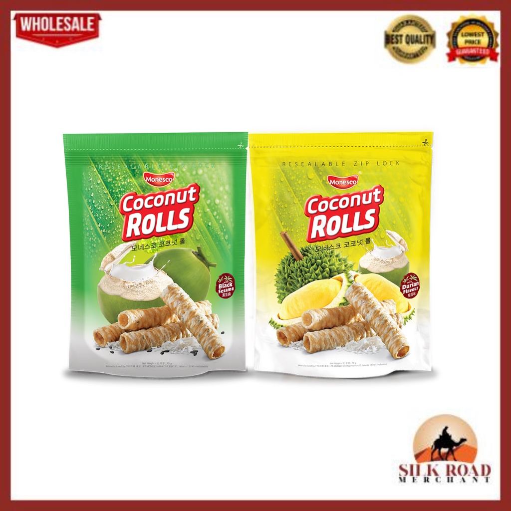 MONESCO COCONUT ROLLS (COCONUT & COCONUT-DURIAN) 60GM (ORIGINAL ...