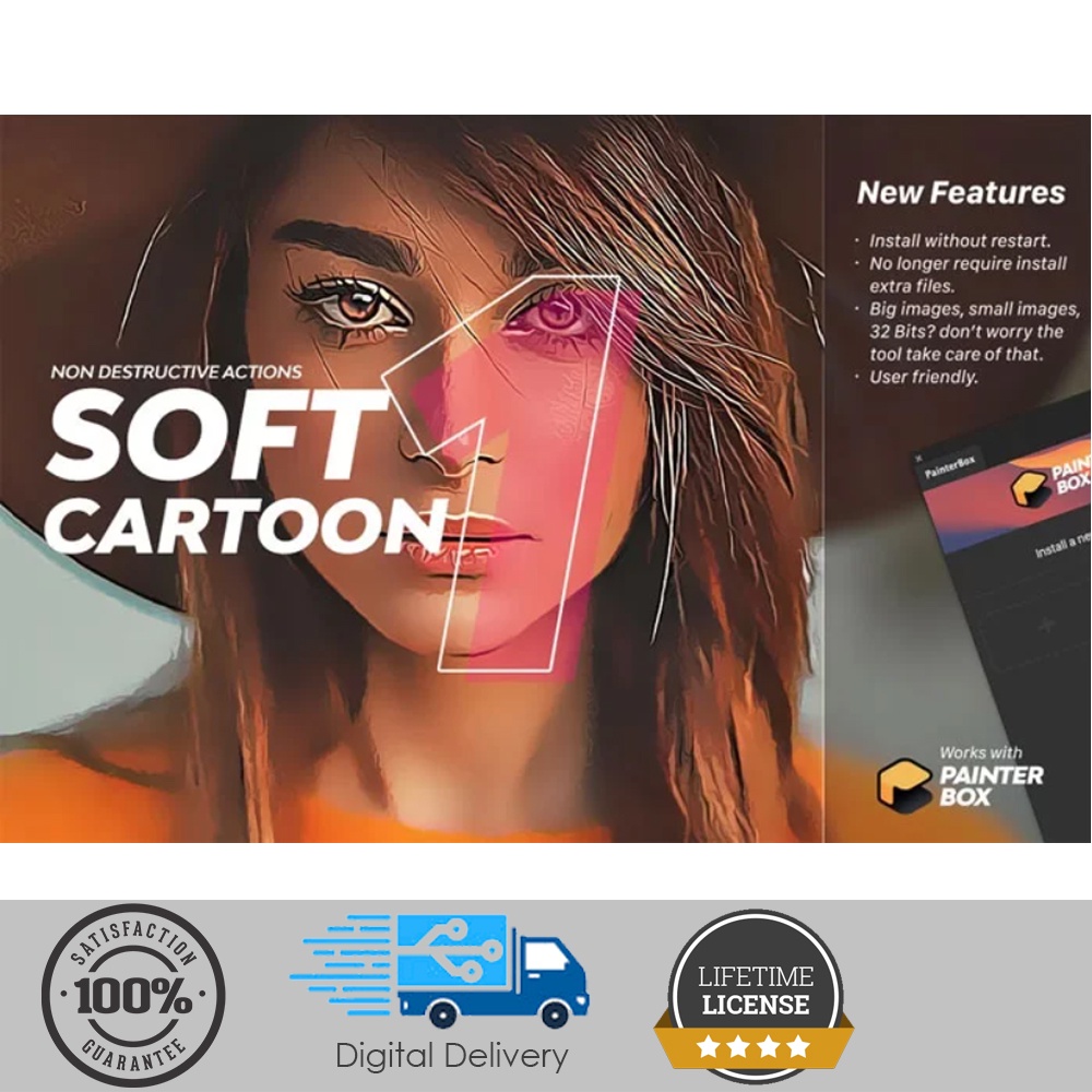 PainterBox Soft Cartoon Photoshop Plugins (plugin) | Shopee Malaysia