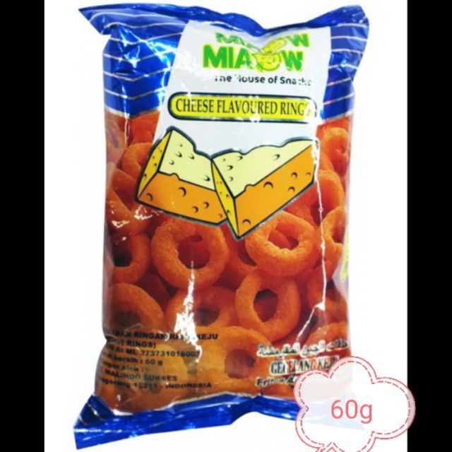 Miaow Miaow CHEESE RING snack 60G | Shopee Malaysia