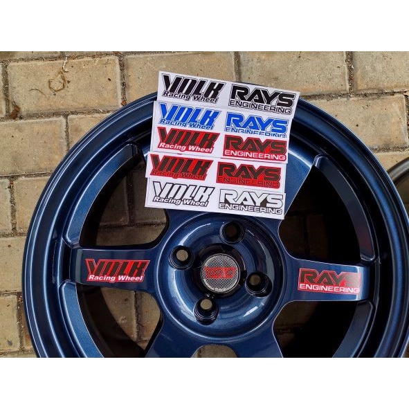 Rim Sticker Te37 Rays Volk Racing 1set(8pcs)/Stiker Te37 Auto Option ...