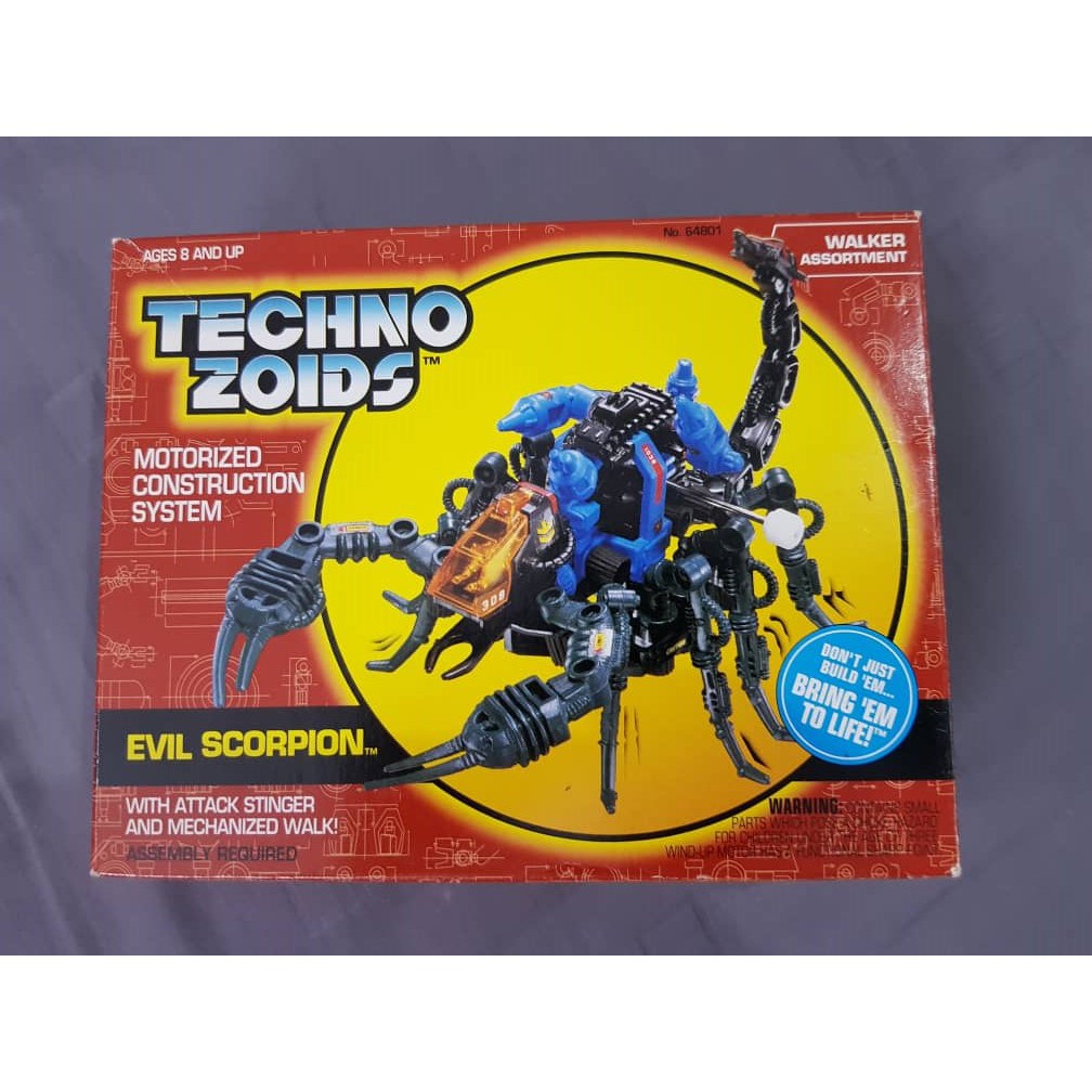 ZOIDS Evil SCORPION Techno Zoids Motorized Kenner Toy Plastic Model ...