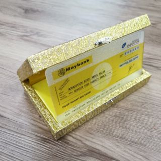 Mock cheque Hantaran dengan kotak gold | Shopee Malaysia