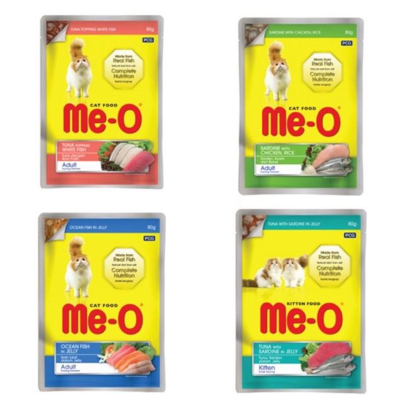 MEO Pouch Me-O Makanan Basah Kucing MEO Cat Food Wet Food ME O Pouch ...
