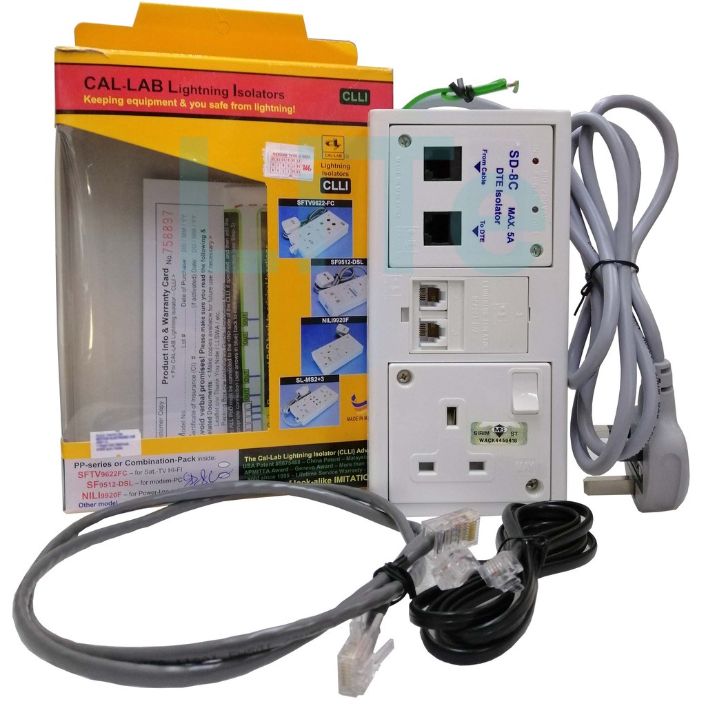 CAL-LAB Lightning Isolator Home Appliances Surge Protector | Shopee ...