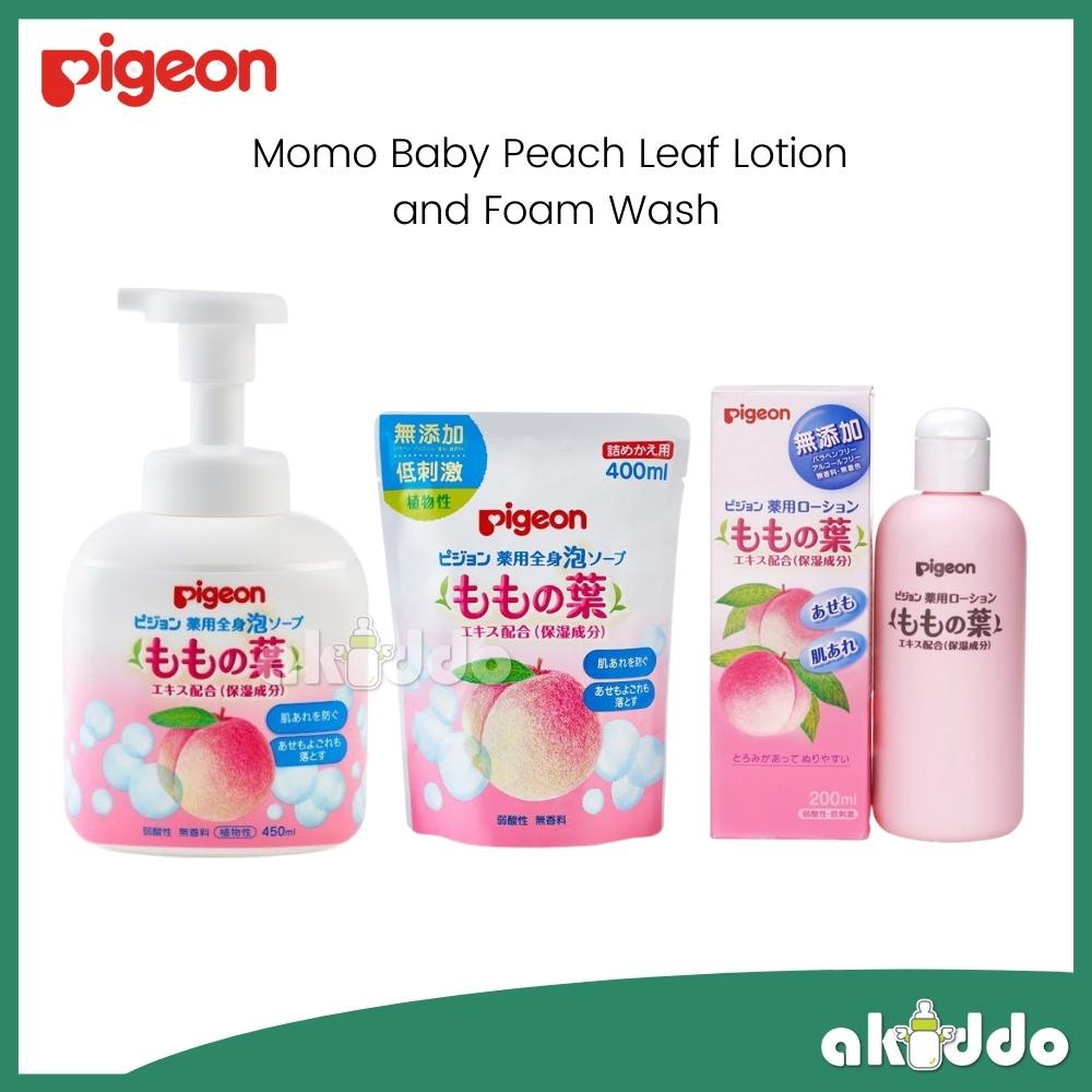 Pigeon Momo Baby Peach Leaf Extract Foam Baby Wash Soap / Baby Lotion ...