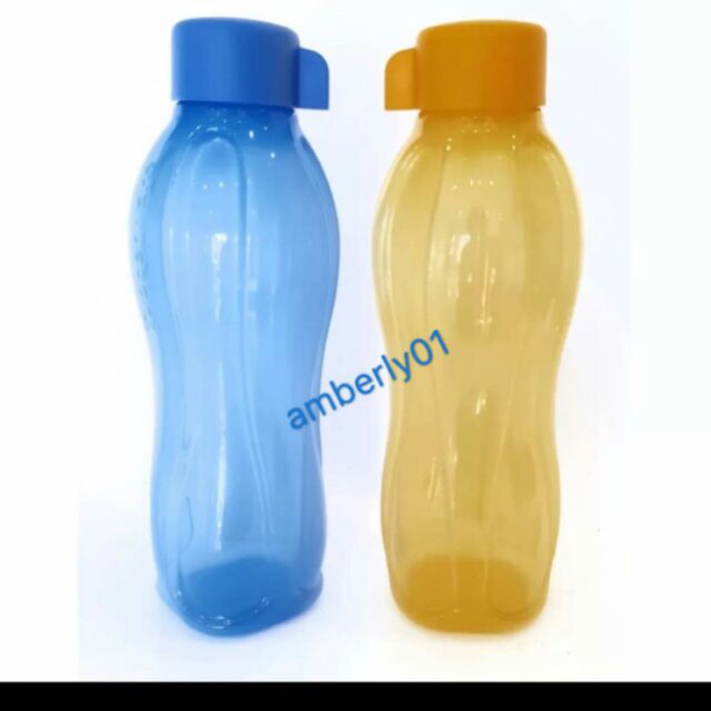 Tupperware Bottle -750 ml ( 2 pcs) Blue & Orange Color -/POUCH 2 SET ...