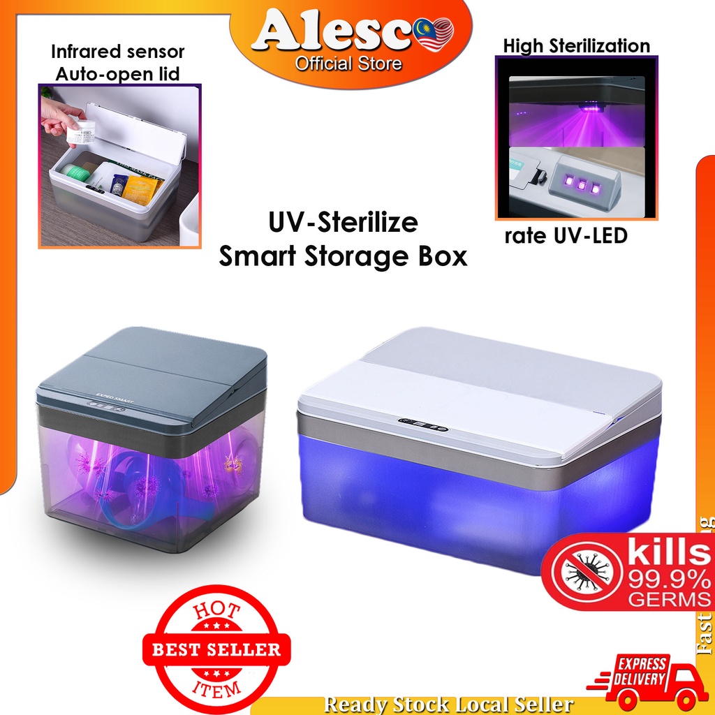 UV Sterilize Storage Box With Infrared Motion Sensor Auto Lid Open 4L ...