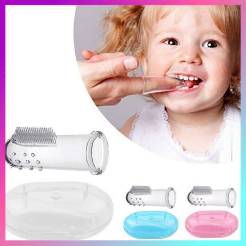 Berus gigi baby/ Baby finger SILICONE tooth brush {Readystock} | Shopee ...