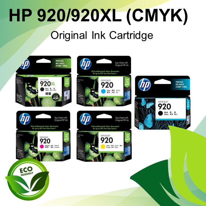 HP 920/920XL Black/Cyan/Magenta/Yellow Original Ink Cartridge | Shopee ...