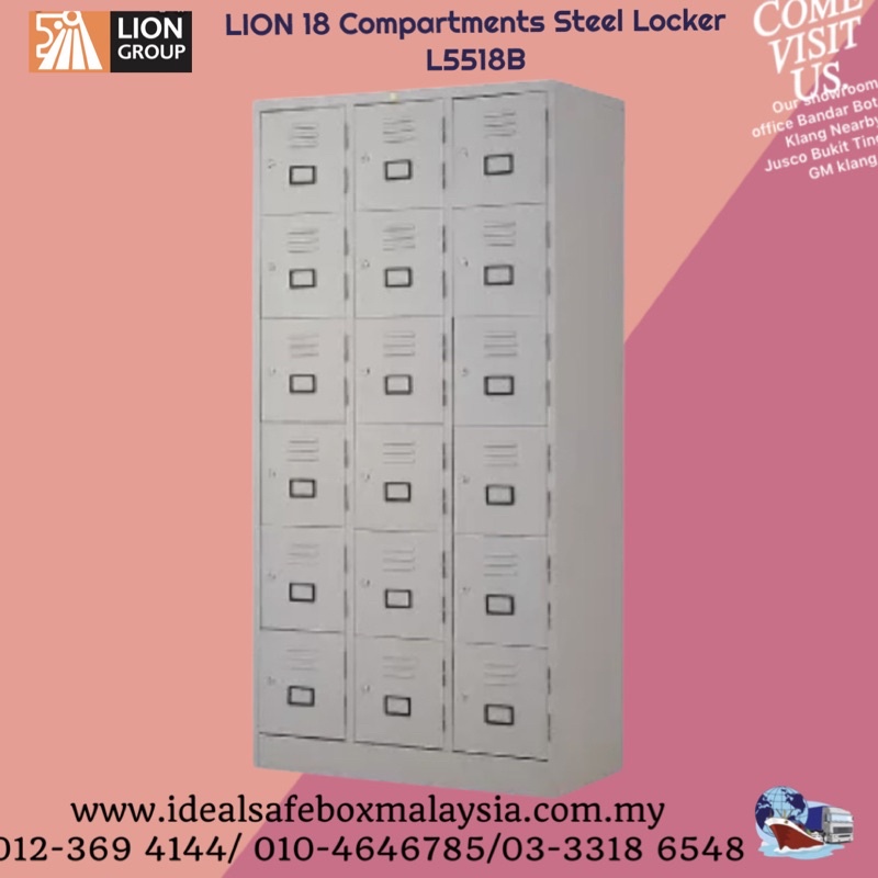 lion 18 compartments steel locker L5518B rak besi steel cabinets ...