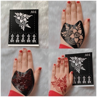 Sticker Corak Inai / Henna Stencil / Sticker Inai / Henna Sticker ...