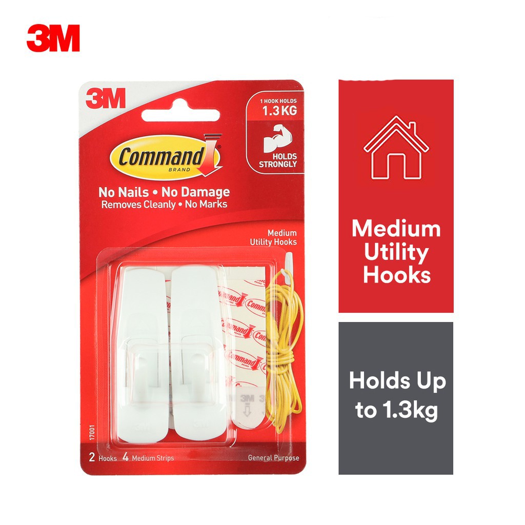 3M Command 17001ANZ Medium Hook | Shopee Malaysia