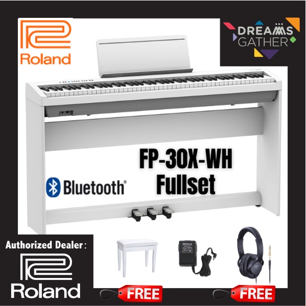 Roland FP-30X 88-key Digital Piano Home Package with RH-5 Headphone ...