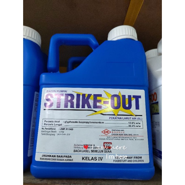 STRIKE-OUT 4LTR/Racun rumput/Grass killer | Shopee Malaysia