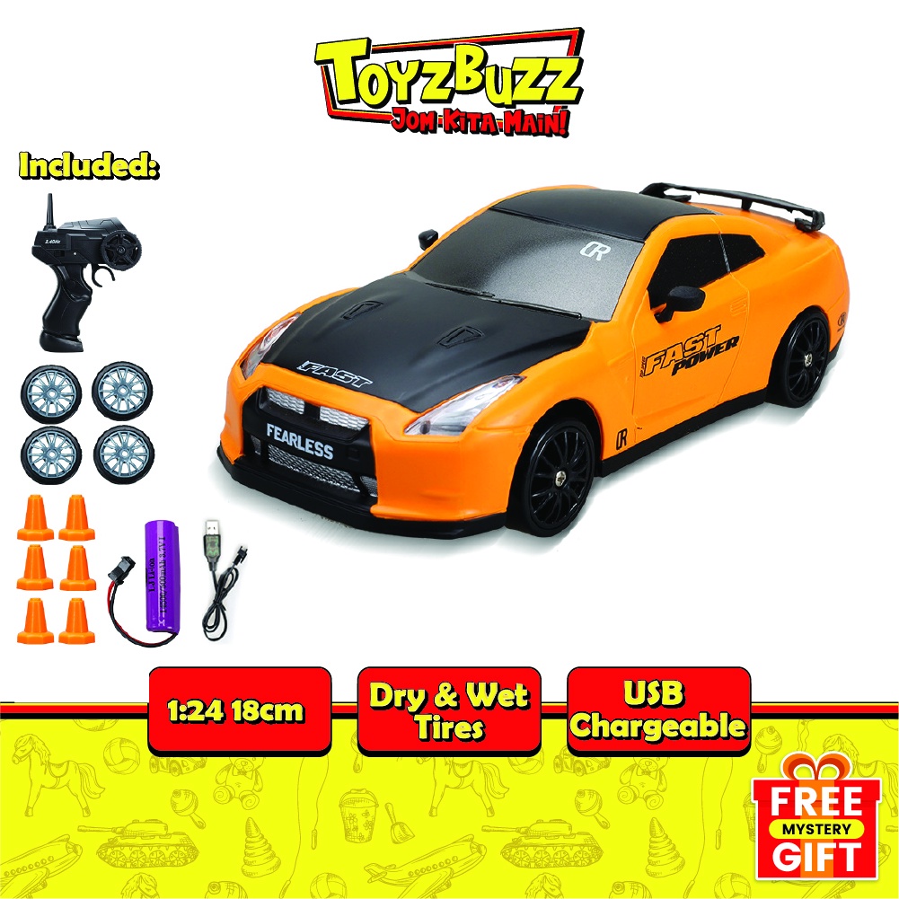 Toyz Buzz 2.4G Remote Control Rally Drift 4WD Racing Car w Led ...