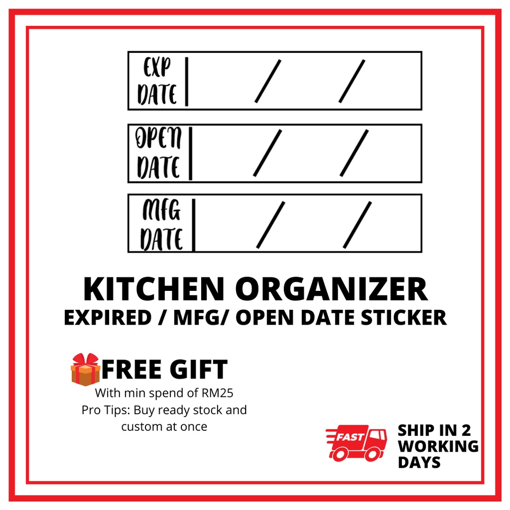 Expired date sticker ( EXP DATE ) Stiker tarikh luput, Manufacturing ...