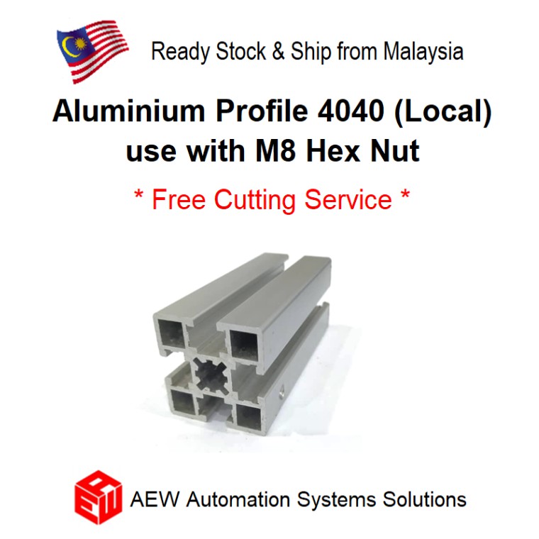 Aluminium Profile 4040 for Local Standard [Customize Length] | Shopee ...