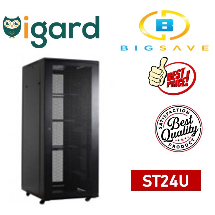 SERVER RACK 24U FLOOR STANDING DEPTH EQUIPMENT RACK (ST24U) | Shopee ...