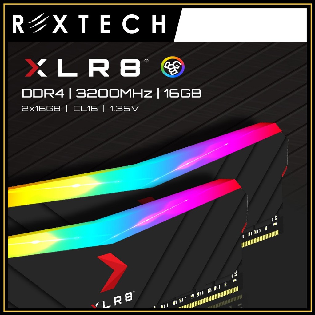 PNY XLR8 EPIC-X RGB [Black / White] DDR4 GAMING RAM 8GB & 16GB 3200MHZ ...