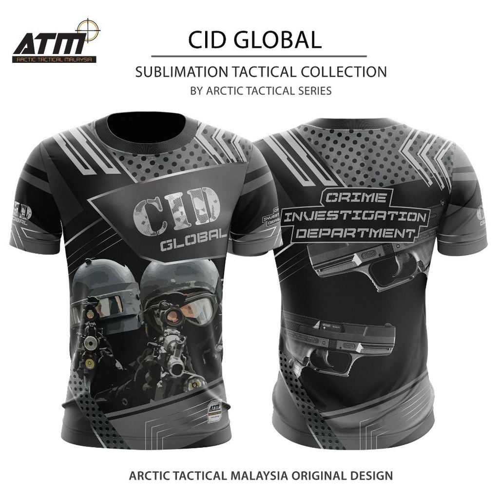 Baju Taktikal Sublimation Jersey for Man Cid Tactical T Shirt design ...
