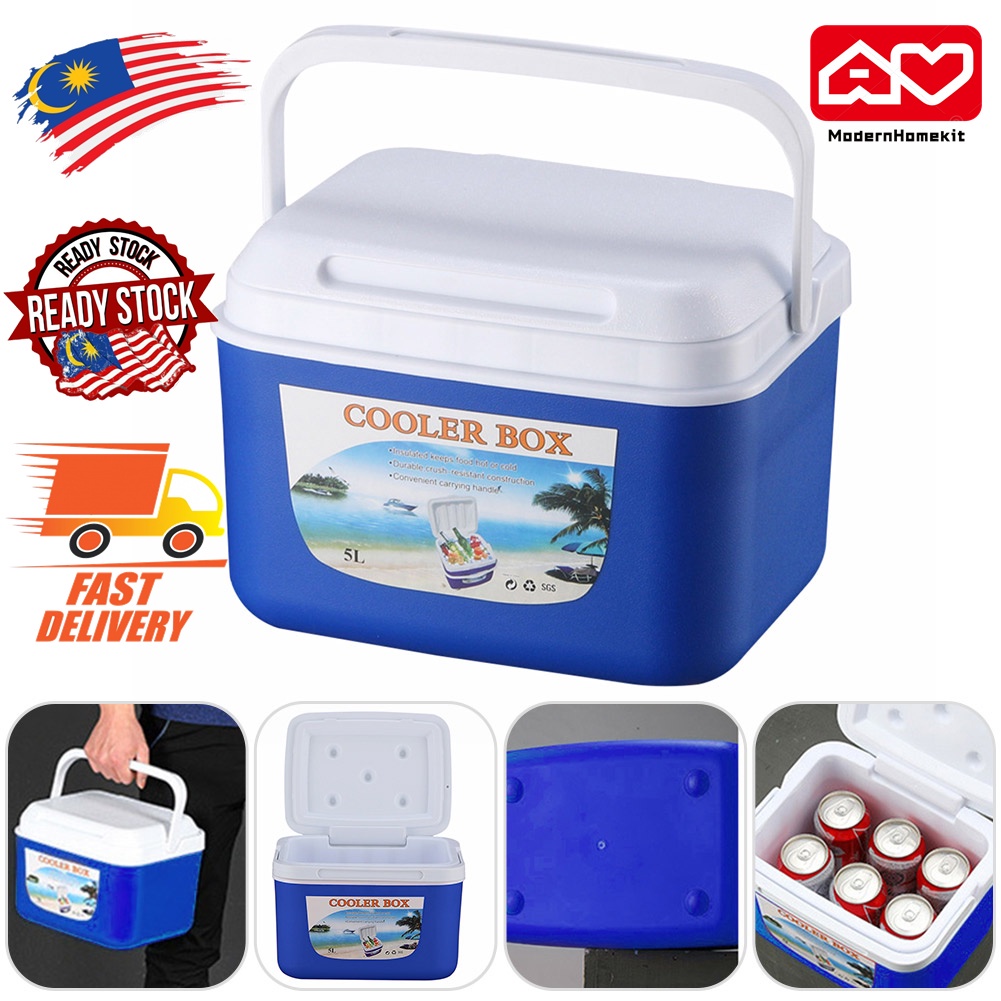 8L/13L/26L Cooler Box Keep Cold Kotak Sejuk Kotak Penyejuk FREE Freezer ...