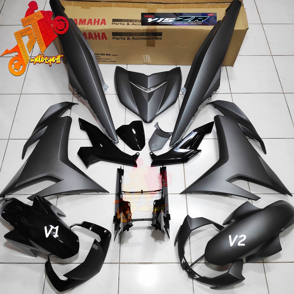 Yamaha Y15ZR Y15 V1 V2 Cover Set Grey Matt Grey HLY Original | Shopee ...