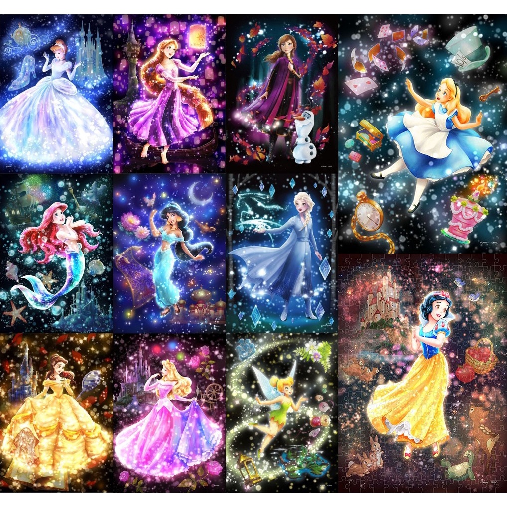 TENYO DISNEY ASSORTED GYUTTO STAINED ART JIGSAW PUZZLE 266 MINI ...