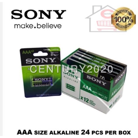 SONY Alkaline AAA Batteries LR03 1.5V 12packs/box | Shopee Malaysia