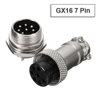 GX16 7-Pin Male & Female Dia 16mm GX16-7 Circular Connector | Shopee Malaysia