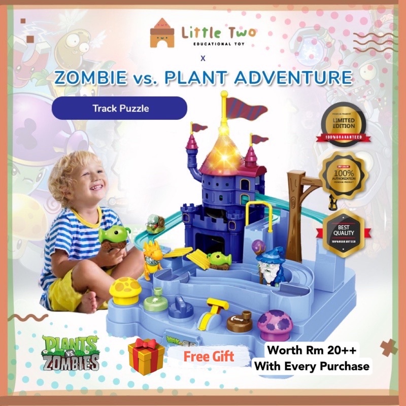 Plants vs Zombies Car Track Adventure Puzzle Mechanical Train Railway ...