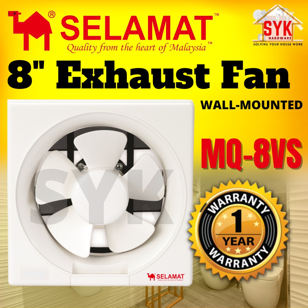 SYK SELAMAT MQ-8VS 8" (200mm) Wall-Mounted Exhaust Fan Ventilation Fan ...
