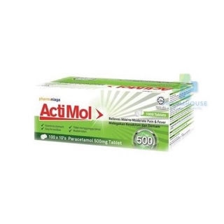 Actimol 500mg Tablets (100x10's) x 1 BOX | Shopee Malaysia