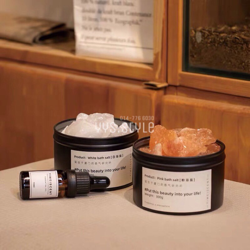 Rose🌸/White Salt Grave Crystal Stone Diffusion Fragrance Minyak Aroma ...