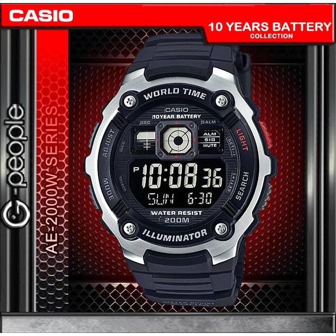 CASIO AE-2000W-1BVDF / AE-2000W-1BV / AE-2000W-1B / AE-2000W 200M WR WATCH 100% ORIGINAL ...