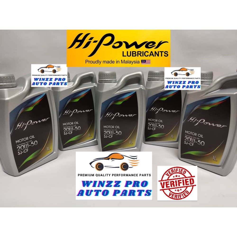 Minyak Hitam Kereta Petrol Tambahan [Hi Power Engine Oil 20W-50 SJ-CF ...