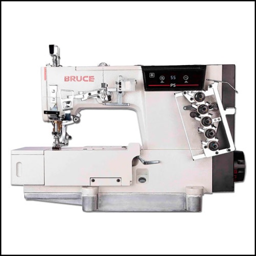 BRUCE/P5 HIGH SPEED COMPUTERIZED FLAT-BED INTERLOCK + TABLE / MESIN ...