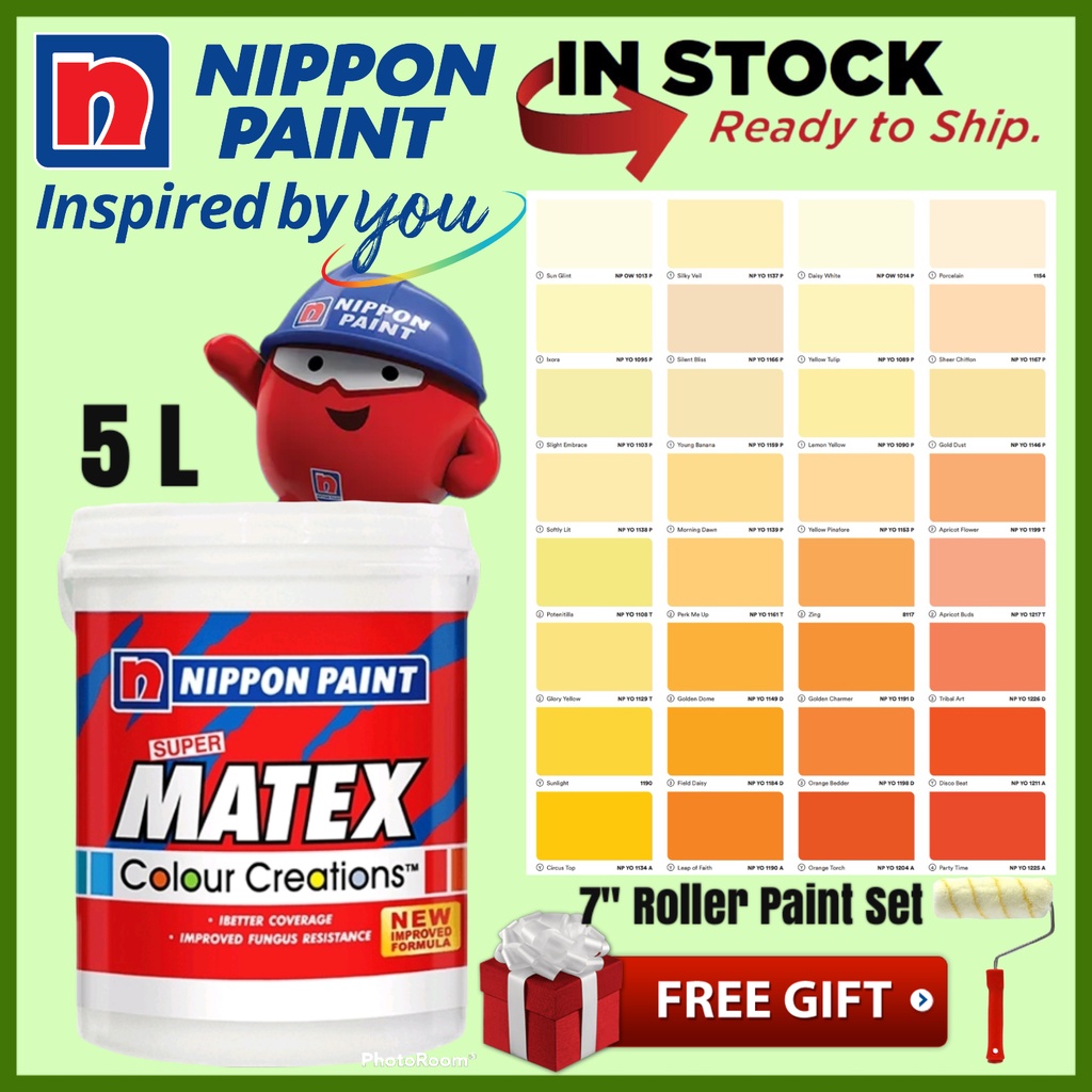 SINAR 5 LITER NIPPON MATEX MATT FINISH COLOUR CREATIONS /CAT DINDING ...