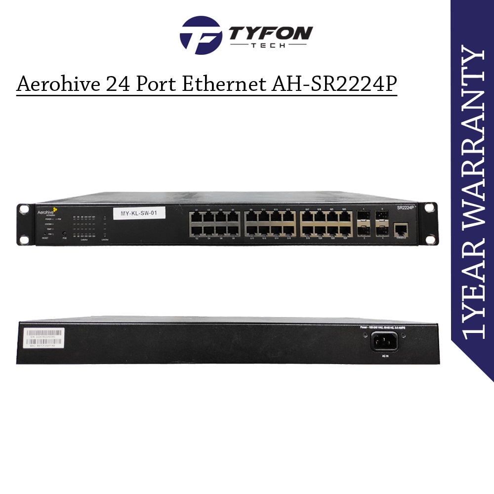 Aerohive 24 Port Gigabit Ethernet Switch with Static routing AH-SR2224P ...