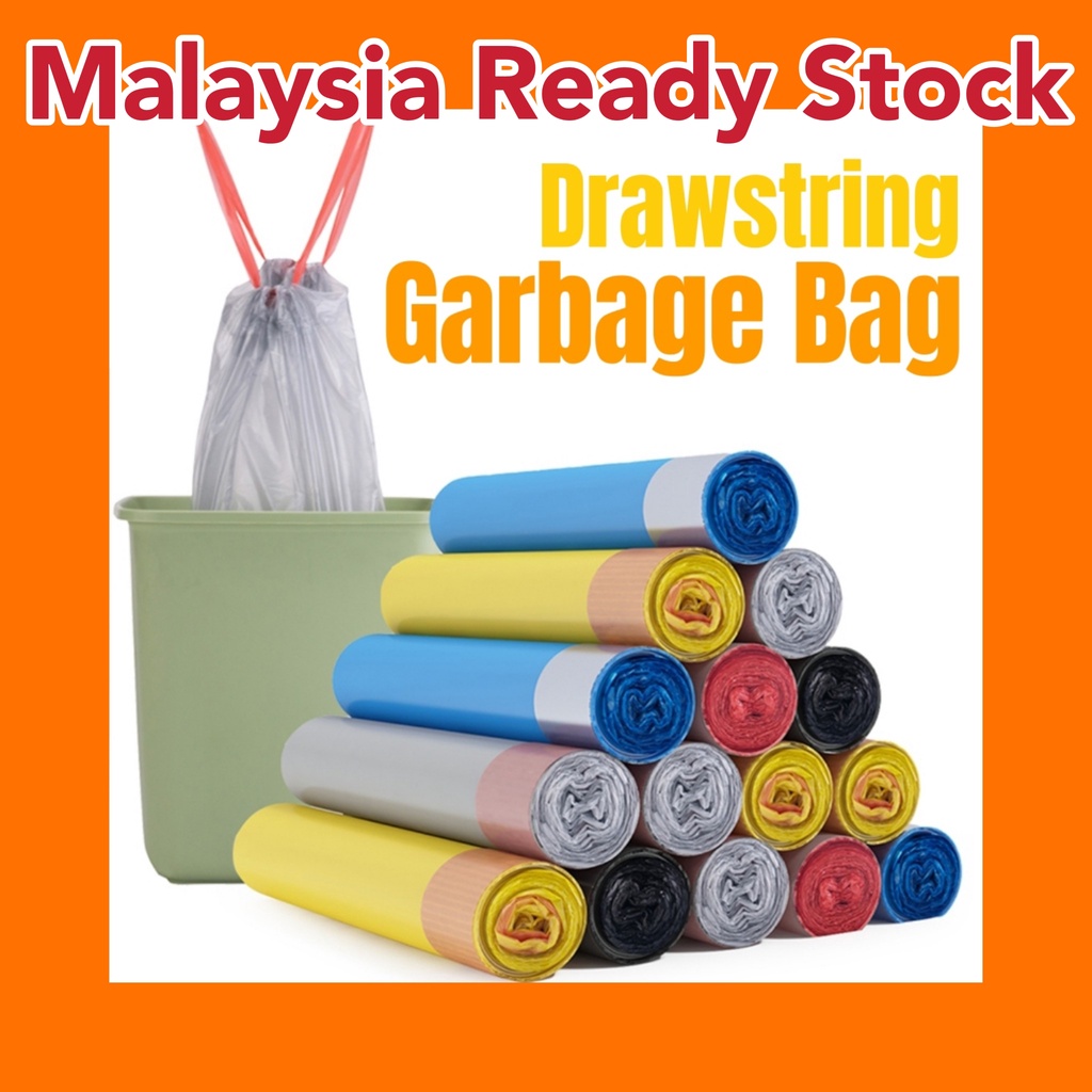 Garbage Bag With Drawstring Automatic Closing Tie On Garbage Bags ...