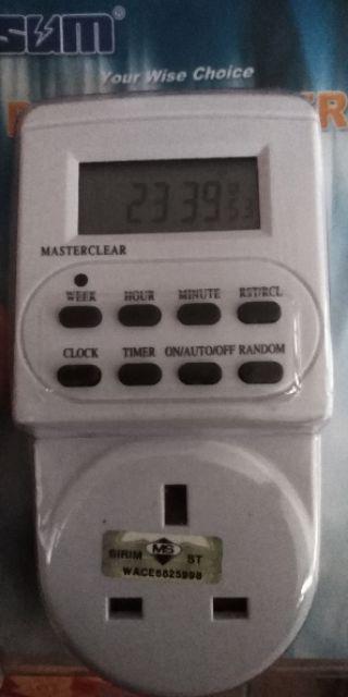 SUM 24hrs 13A 3 Pin Analogue Programmable Timer 0024 / Digital Plug-in ...